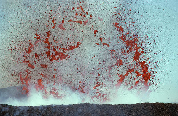 Volcano Photo of the Week - by Tom Pfeiffer: Exploding Lava Bubble. A ...