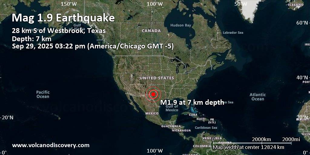 Minor Mag. 1.9 Earthquake - Mitchell County, 30 mi East of Big Spring ...