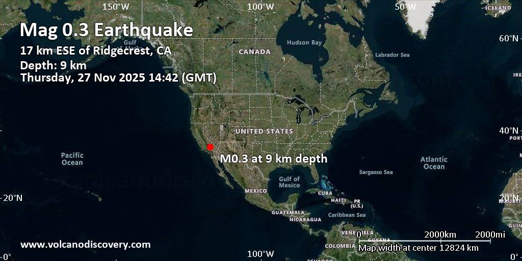 Minor Mag. 0.3 Earthquake - San Bernardino County, 10.5 mi Southeast of ...