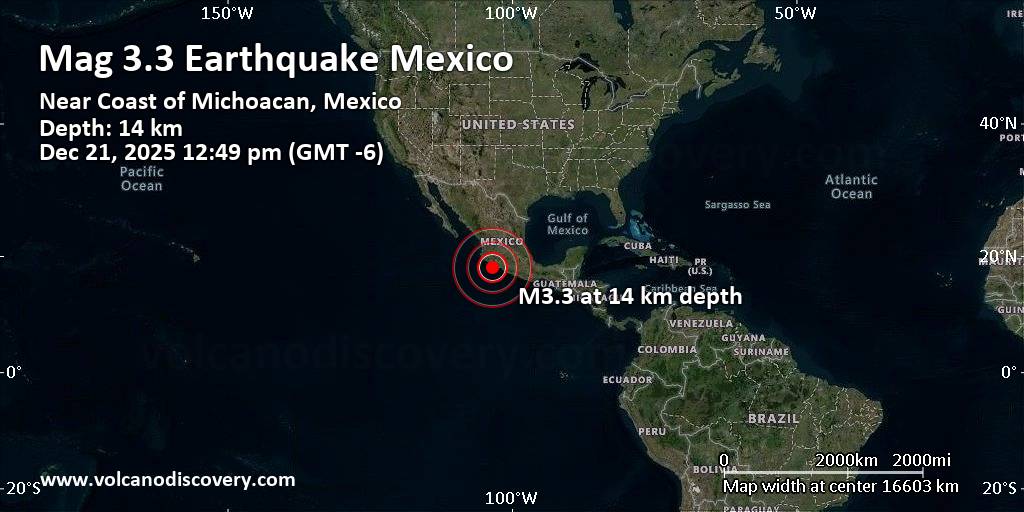 Light Mag. 3.3 Earthquake (unconfirmed) - North Pacific Ocean, 51 km ...
