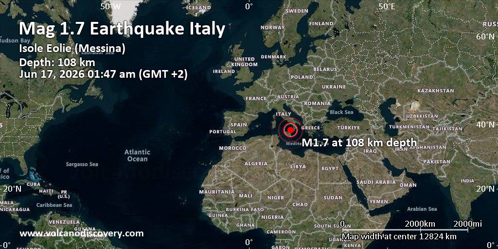 Minor Mag. 1.7 Earthquake - Tyrrhenian Sea, 8.8 km East of Isola ...