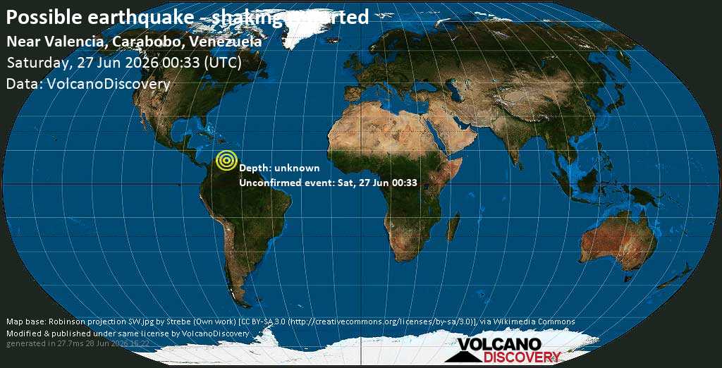 Sismo o evento similar a un terremoto reportado: Near Valencia ...