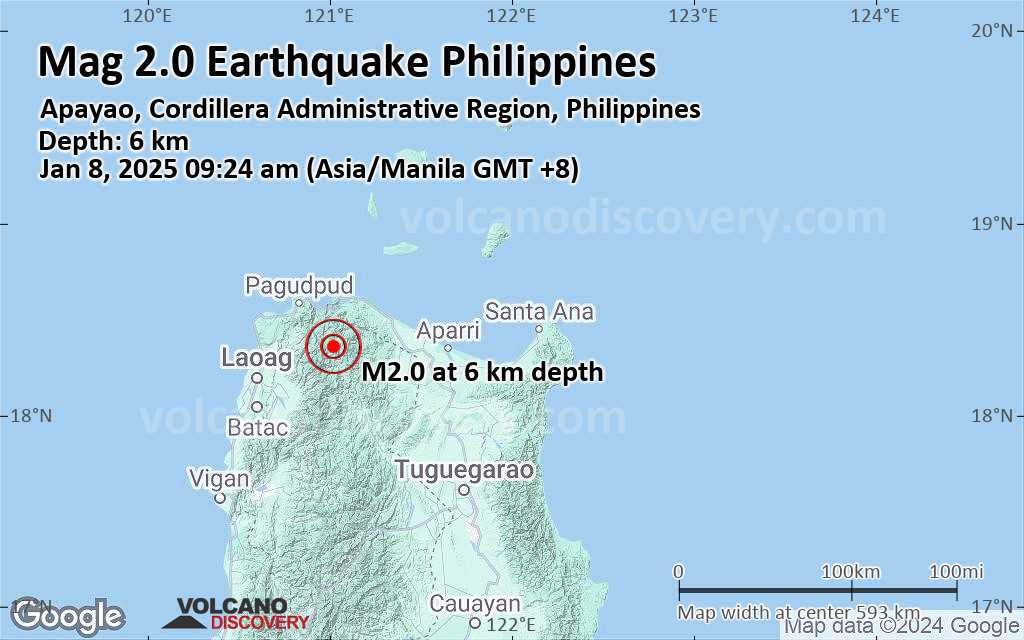 Weak Mag. 2.0 Earthquake - Apayao, Cordillera Administrative Region, 48 ...