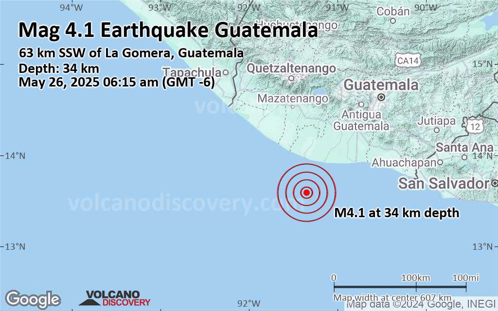 Moderate Mag. 4.1 Earthquake - North Pacific Ocean, 63 km Southwest of ...