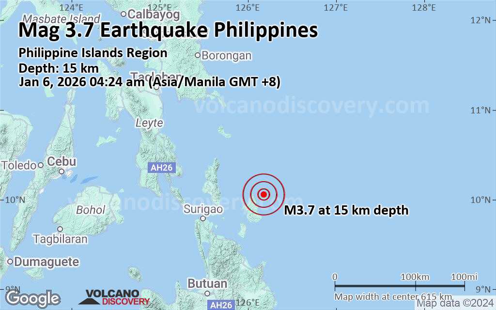 Light Mag. 3.7 Earthquake (unconfirmed) - Philippine Sea, 25 km ...