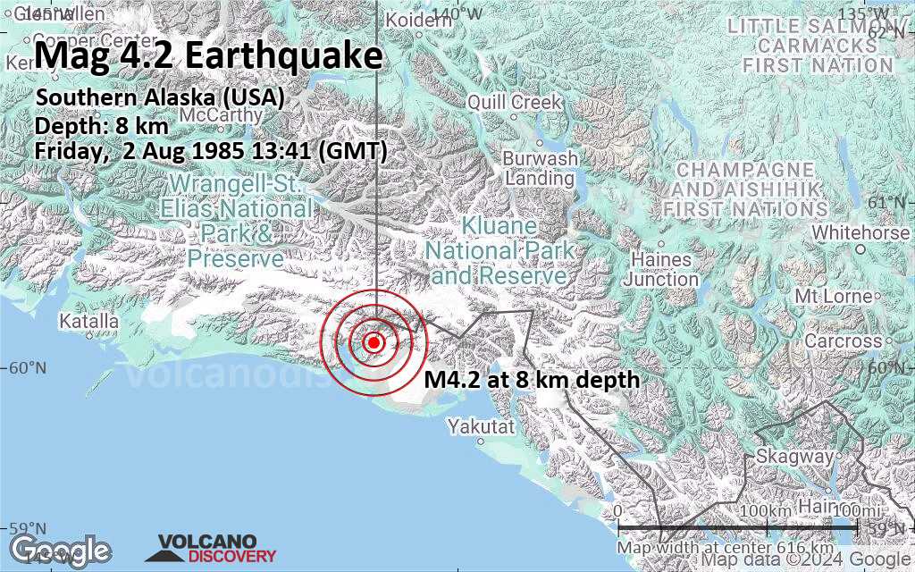 Moderates Erdbeben der Stärke 4.2 - Chugach Census Area, 99 km ...