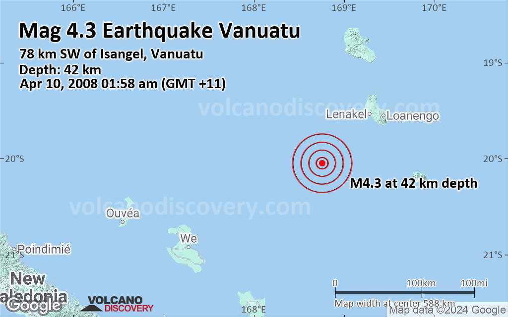 Moderates Erdbeben der Stärke 4.3 - Korallenmeer, 79 km südwestlich von ...