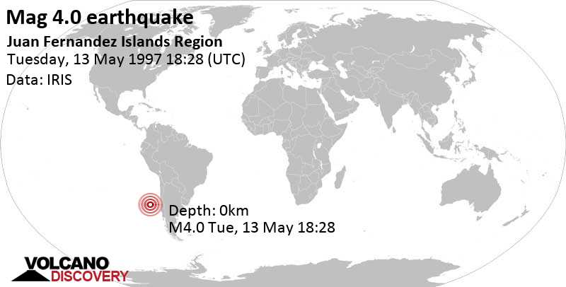 Isla Santa Clara, Region de Valparaiso, Chile, Earthquakes: Latest Quakes