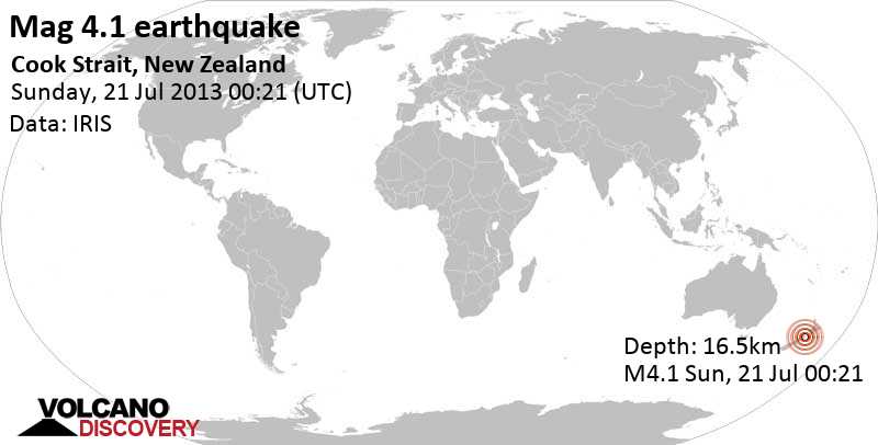 Moderate Mag. 4.1 Earthquake - Tasman Sea, 53 km Southwest of ...
