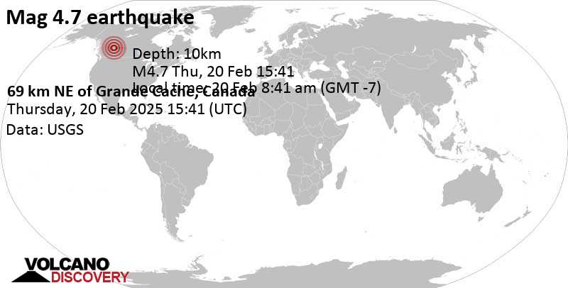 Moderate Mag. 4.7 Earthquake - Municipal District of Greenview No. 16 ...