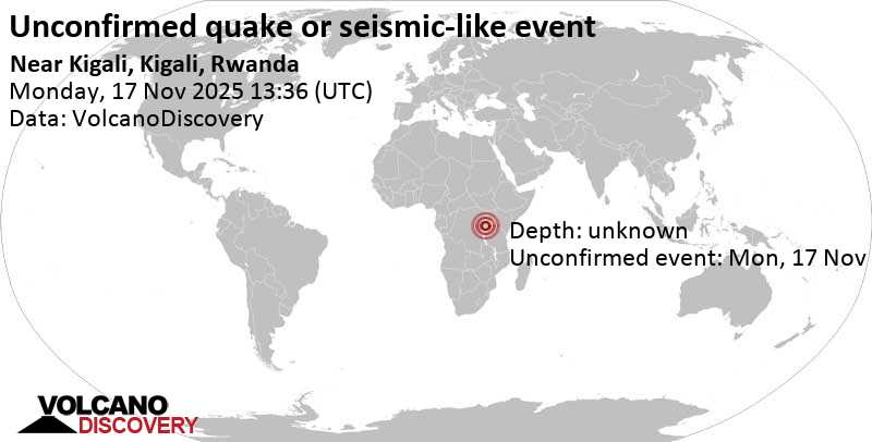 Kigali, Rwanda, Earthquakes: Latest Quakes | VolcanoAdventures