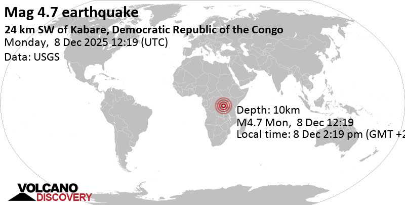 South Kivu Province, Congo - Kinshasa, Earthquakes: Latest Quakes ...