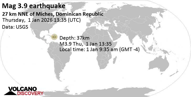 Light Mag. 3.9 Earthquake - North Atlantic Ocean, 59 km Northeast of ...