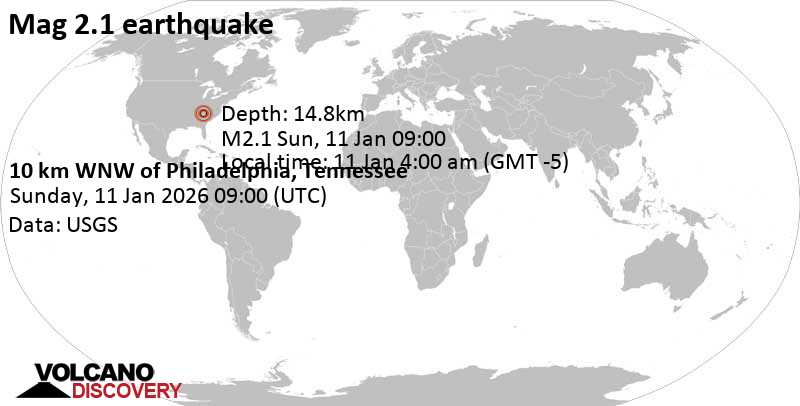 Hamilton County County, Tennessee, USA, Earthquakes: Latest Quakes ...
