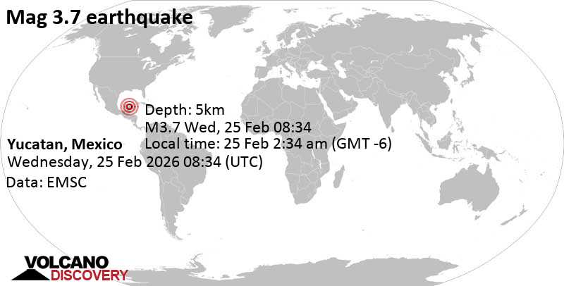 Quintana Roo, Estado de Yucatan, Mexico, Earthquakes: Latest Quakes ...