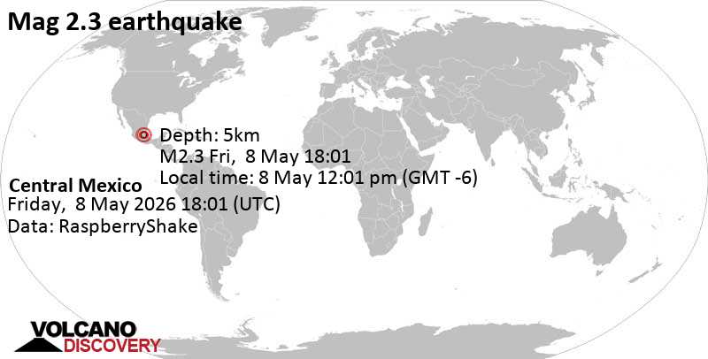 Atotonilco el Grande, Estado de Hidalgo, Mexico, Earthquakes: Latest Quakes