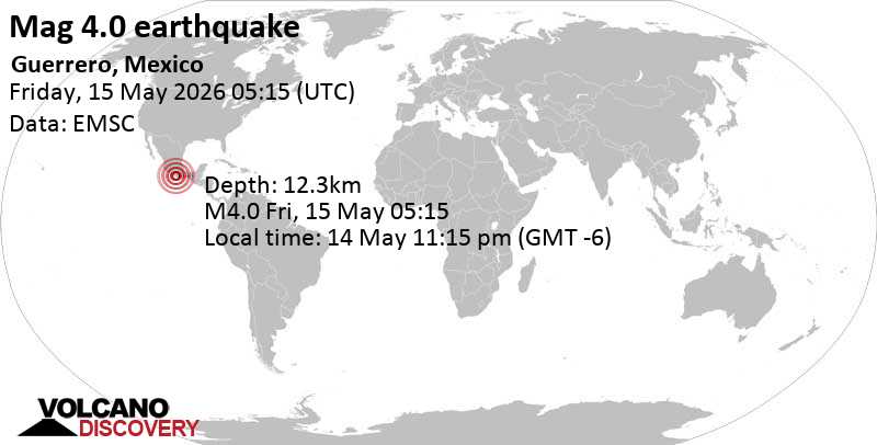 Latest Earthquakes in or Near Estado de Guerrero, Mexico: Today and ...