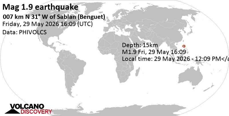 Latest Earthquakes in or Near Province of Pangasinan, Ilocos ...