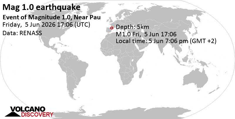 Latest Earthquakes in or Near France: Today and Recently | VolcanoDiscovery