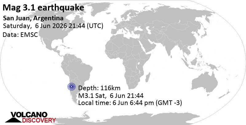 Latest Earthquakes in or Near Argentina: Today and Recently ...
