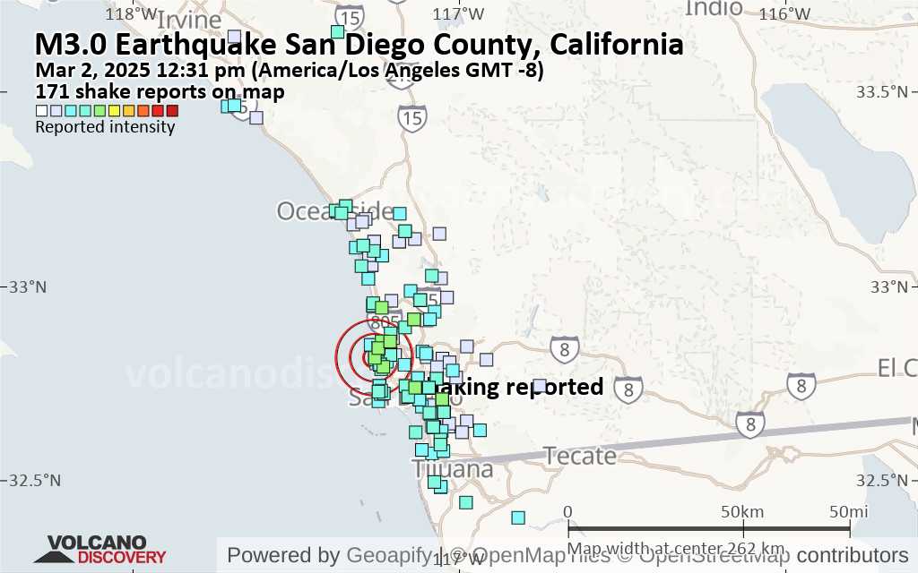 Unconfirmed Earthquake or Seismic-like Event: 8.9 mi Northwest of San ...