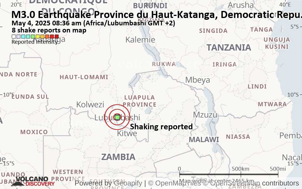 Unconfirmed Earthquake or Seismic-like Event: 2.5 km Northeast of ...