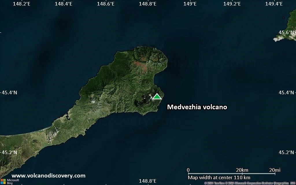 Medvezhia Volcano, Iturup Island (Kuril Islands) - facts & information