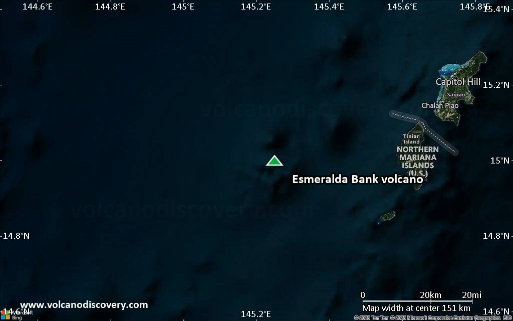 Esmeralda Bank Volcano, United States, Mariana Islands - facts ...