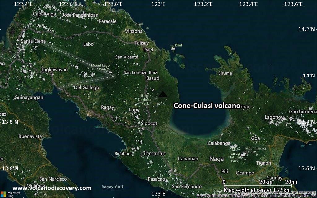 Cone-Culasi volcano (Philippines) facts & information | VolcanoDiscovery