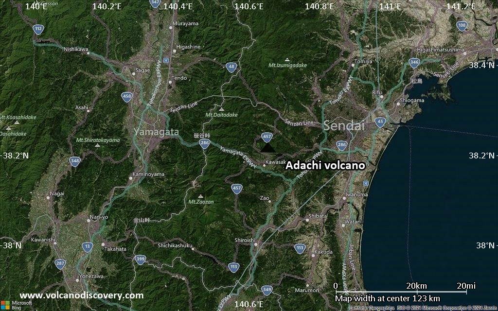 Adachi volcano (Honshu, Japan) facts & information | VolcanoDiscovery