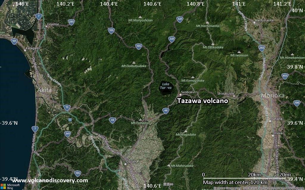 Tazawa volcano (Honshu, Japan) facts & information | VolcanoAdventures