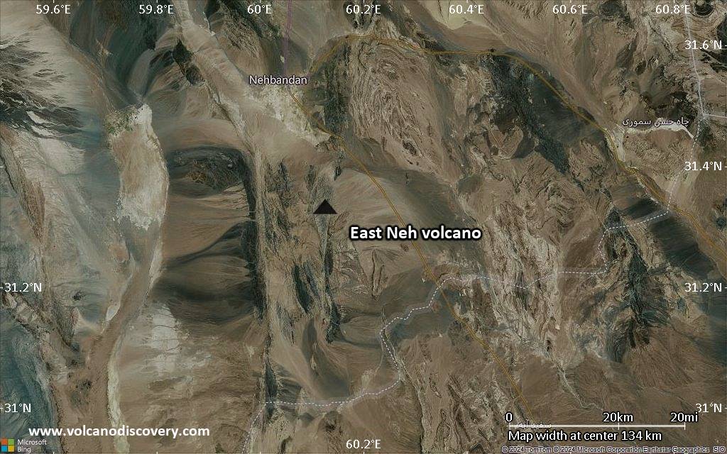 East Neh volcano (Iran) facts & information | VolcanoAdventures