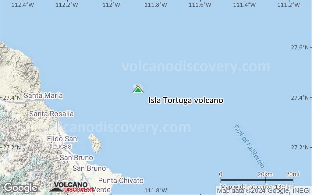 Isla Tortuga Vulkan, Baja California, Mexico - Information ...