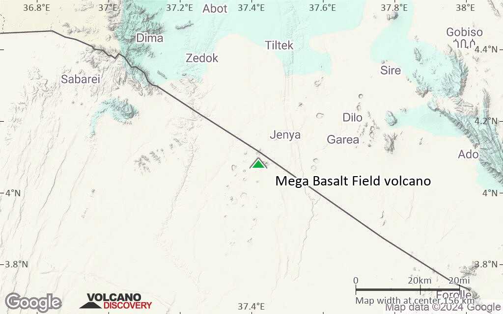 Mega Basalt Field Volcano, Ethiopia/Kenya - facts & information ...