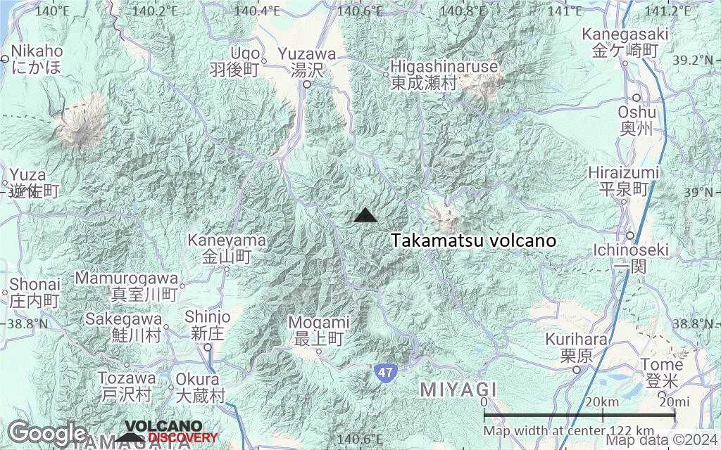 Takamatsu volcano (Honshu, Japan) facts & information | VolcanoAdventures