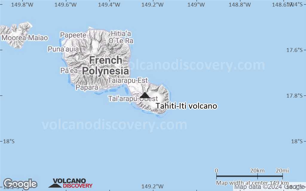 Tahiti-Iti volcano (Tahiti, France) facts & information | VolcanoAdventures