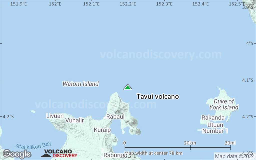 Tavui Volcano, East New Britain Province (Papua New Guinea) - facts ...