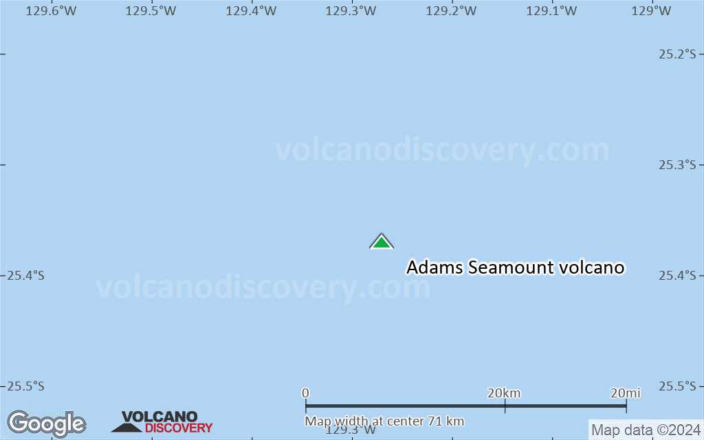 Adams Seamount Volcan, Central Pacific Ocean, - Infos | VolcanoAdventures
