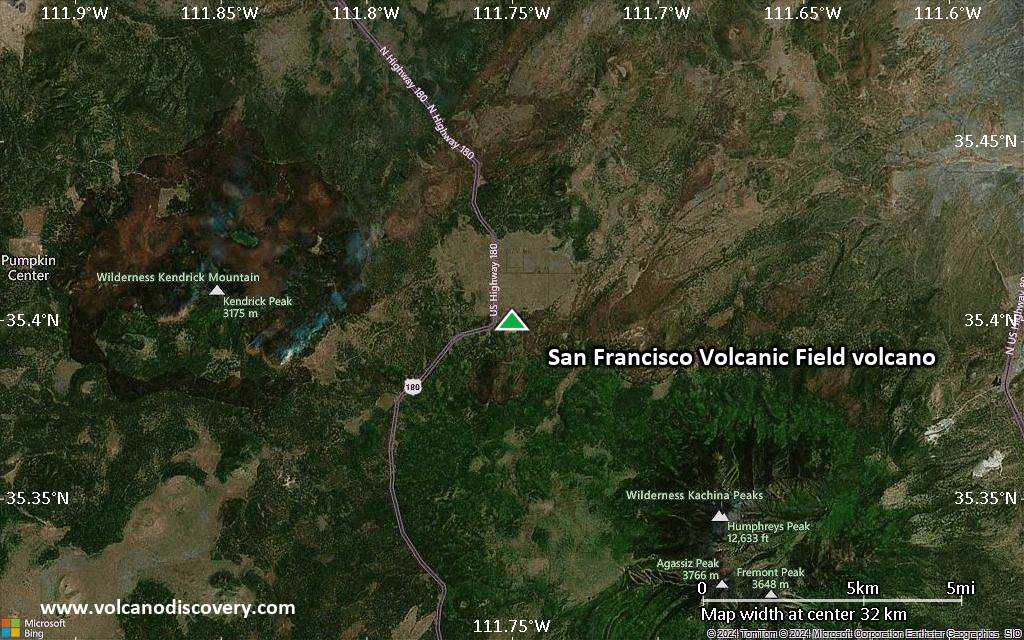 San Francisco Volcanic Field Volcano, Arizona (Canada and USA (mainland ...