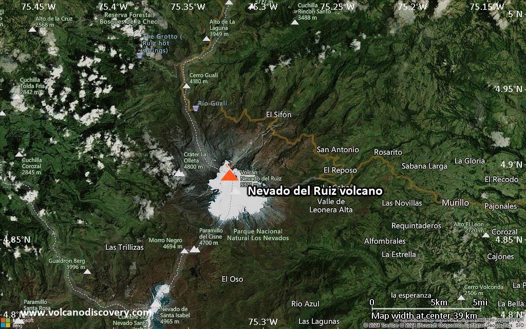 Nevado del Ruiz Volcano, Colombia - Facts & Information | VolcanoDiscovery