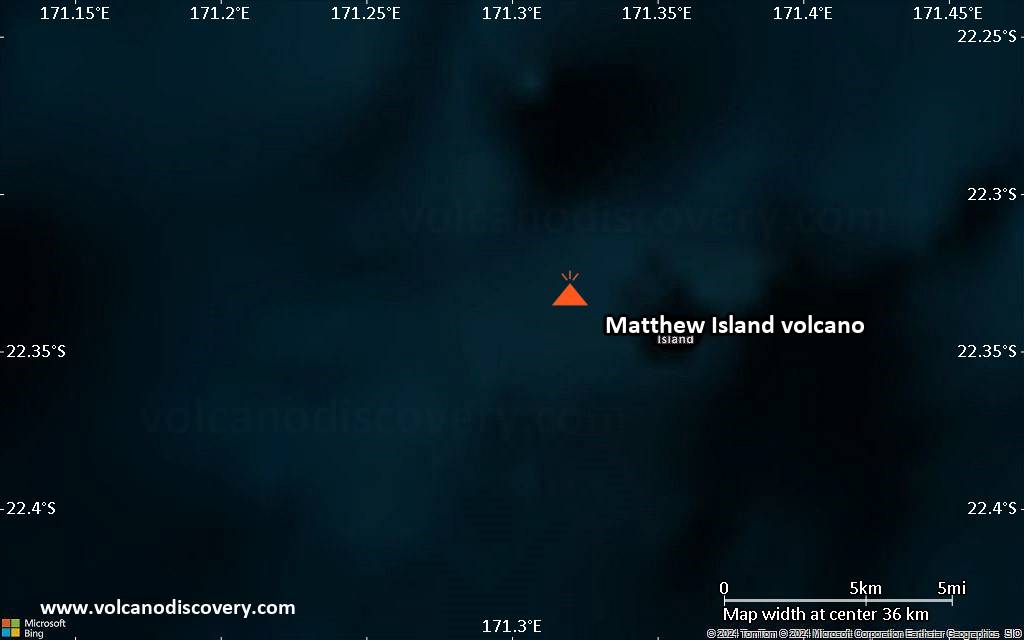 Matthew Island Volcano, France, Southwestern Pacific Ocean - facts ...