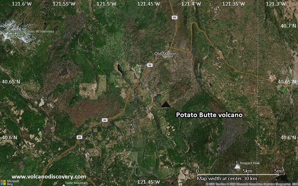 Potato Butte volcano (California, United States) facts & information ...