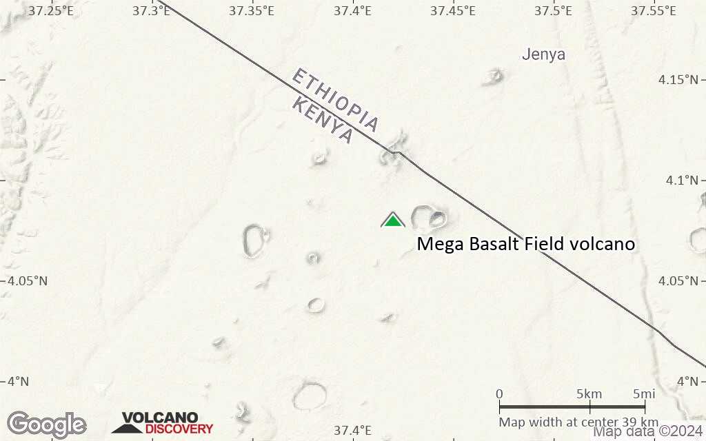 Erdbeben am Vulkan Mega Basalt Field: jüngste Beben in den letzten 14 Tagen