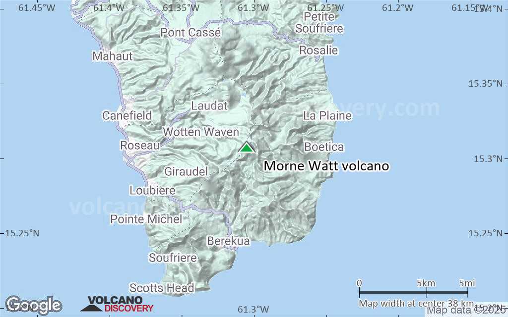 Morne Watt Volcano, West Indies, Dominica - facts & information ...