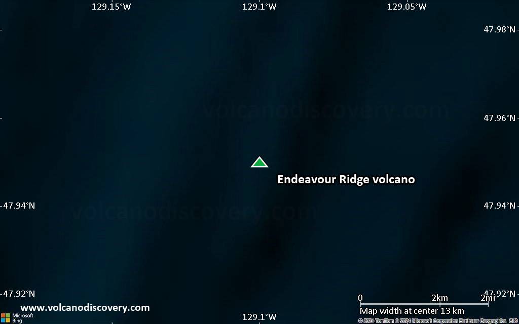 Endeavour Ridge Volcano, Northeastern Pacific Ocean, Juan de Fuca Ridge ...