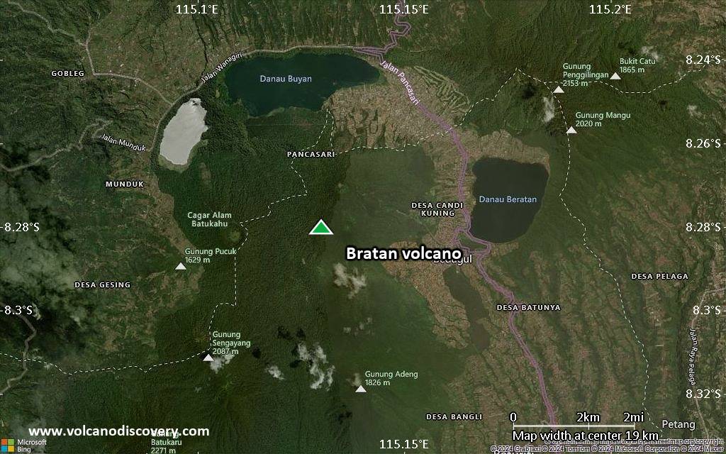 Bratan Volcano, Bali - Facts & Information | VolcanoDiscovery