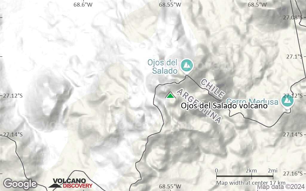 Ojos del Salado Vulkan, Chile / Argentinien - Information ...