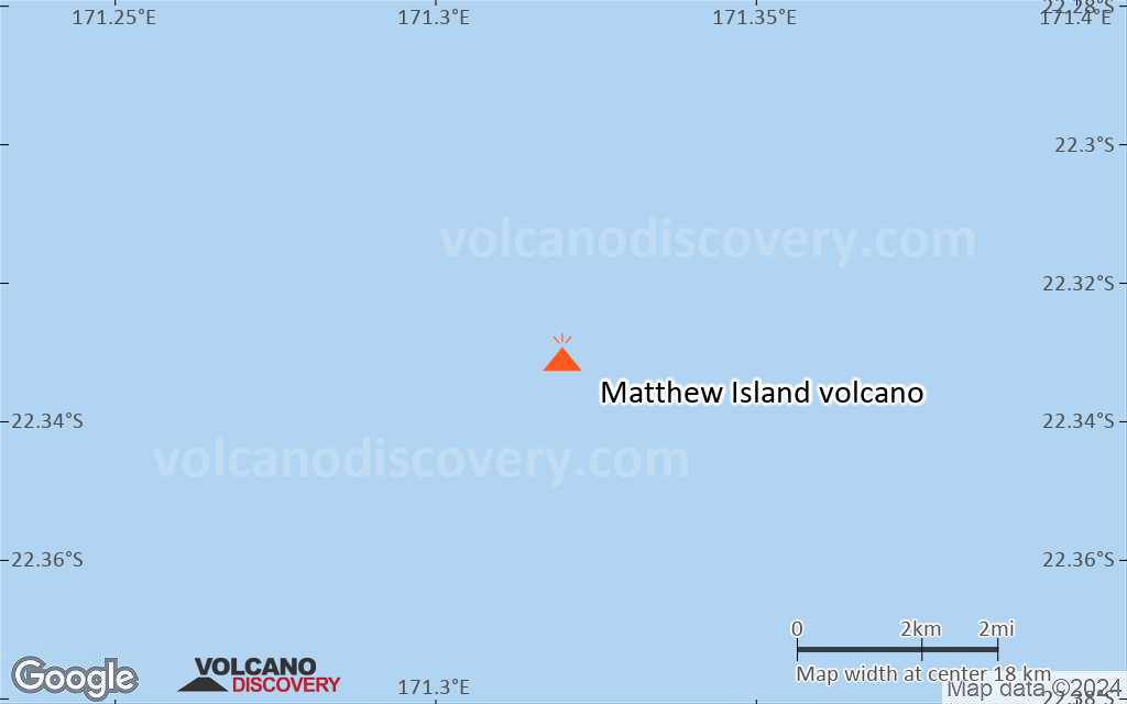 Matthew Island Volcano, France, Southwestern Pacific Ocean - facts ...