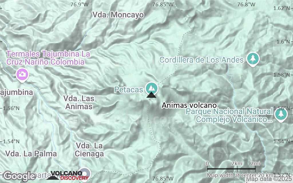 Animas volcano (Colombia) facts & information | VolcanoAdventures