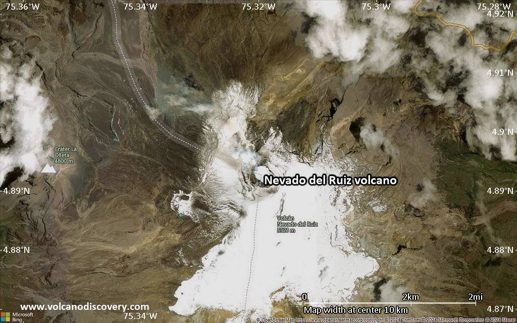 Nevado del Ruiz Volcano, Colombia - Facts & Information | VolcanoDiscovery